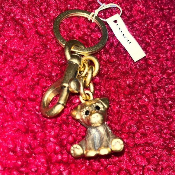 Coach | Jewelry | Nwt Coach Signature Dog Keychain | Poshmark